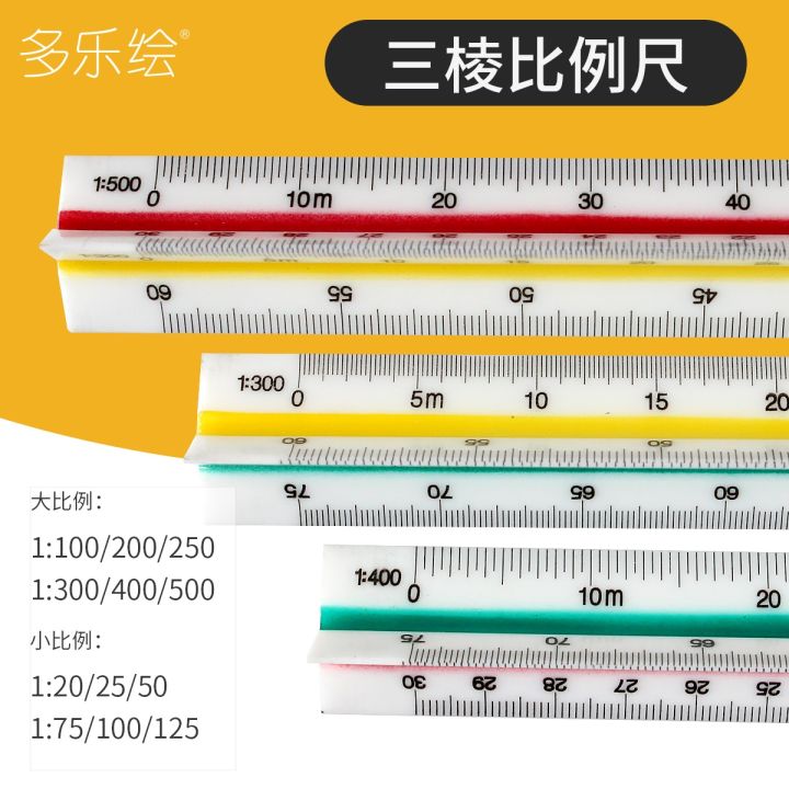 Dole painted 30cm triangular scale high precision Mitsubishi scale ...