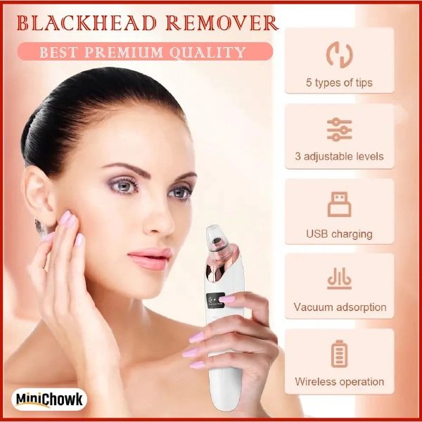 Cell Operated Blackhead Removal Machine Derma Suction 4 in 1 Black Head ...