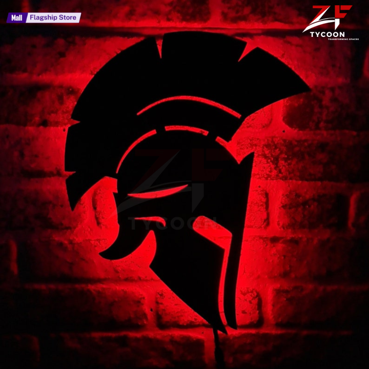 ZF Spartan 3D WALL LED LAMP , Gladiator led Light, led wall decor ...