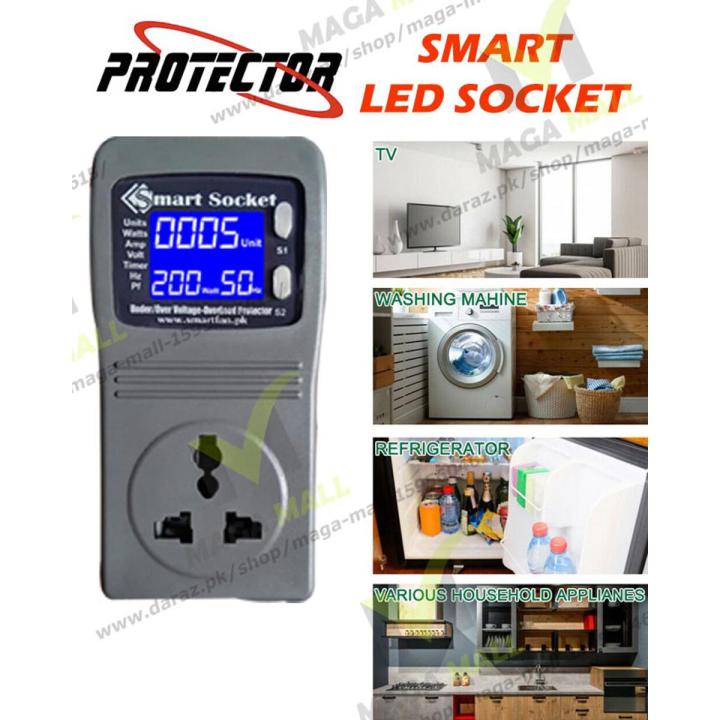 Plug-in Digital Display Power Consumption Energy Electricity Meter ...