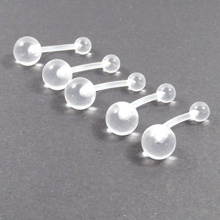 Cross-border transparent soft pole navel ring navel button acrylic ...