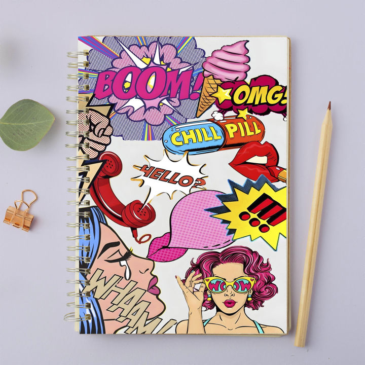 Boom - A4 Spiral Notebook with Plastic Sheet | Daraz.pk
