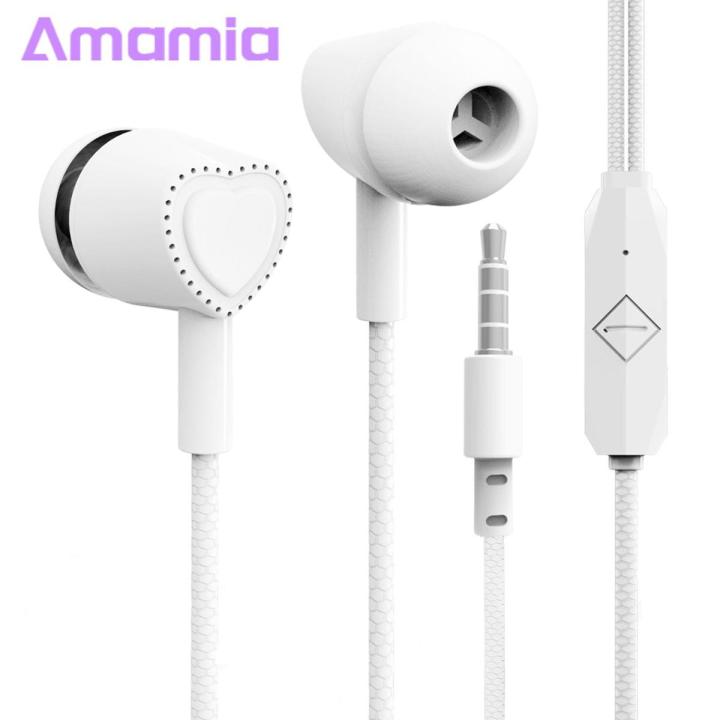 Amamia Wired Earbuds Dynamic 3.5mm Stereo Earbuds Wired Headphone ...