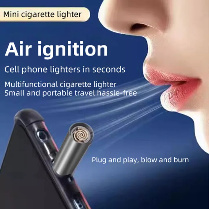 smart mini wireless mobile phone lighter Type-c personalized lighter ...