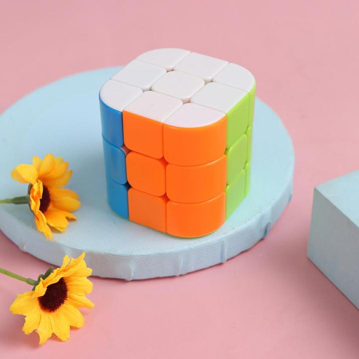 Cylinder Magic Cube 3x3x3 Speed Puzzle Educational Toys for Kids Cubing ...