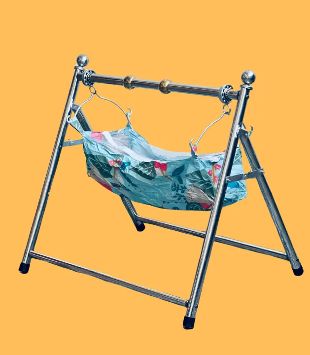 Baby Cradle Swing of Sure Steel 5 kg weight – Loha Folding Jhula with ...