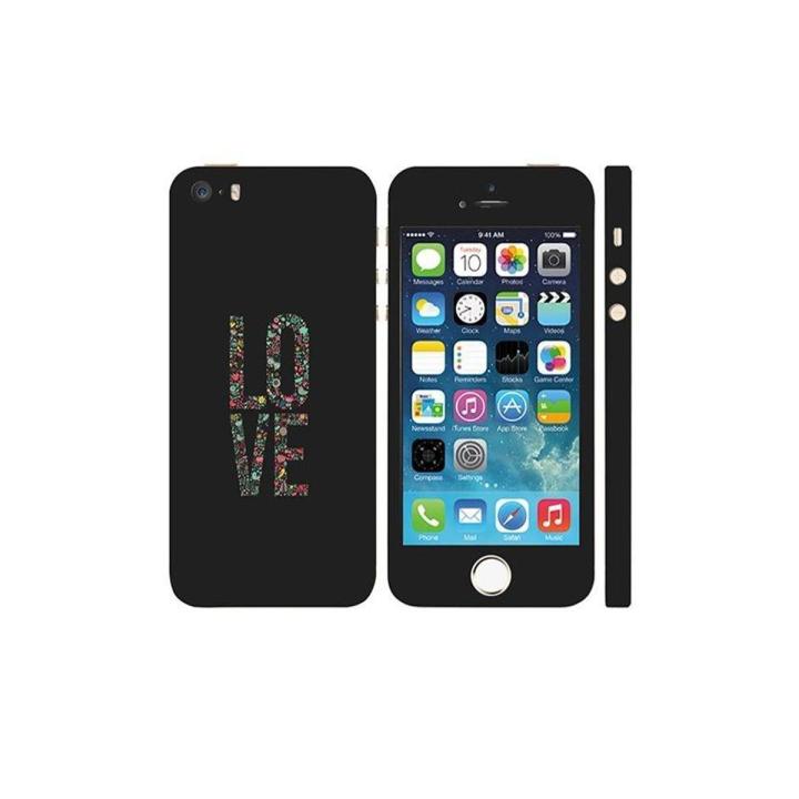 Apple Iphone 5s Black Love Custom Mobile Skin - Multi color | Daraz.pk