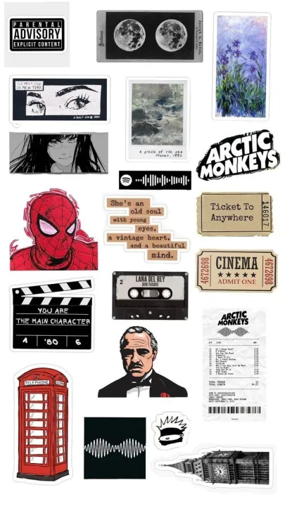 Indie Aesthetic Sticker Pack – PVC Waterproof Stickers for Girls ...