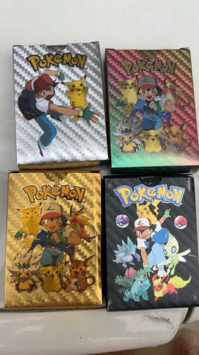 55PCS Pokémon Golden TCG Cards Set – Premium Metal Trading Cards ...