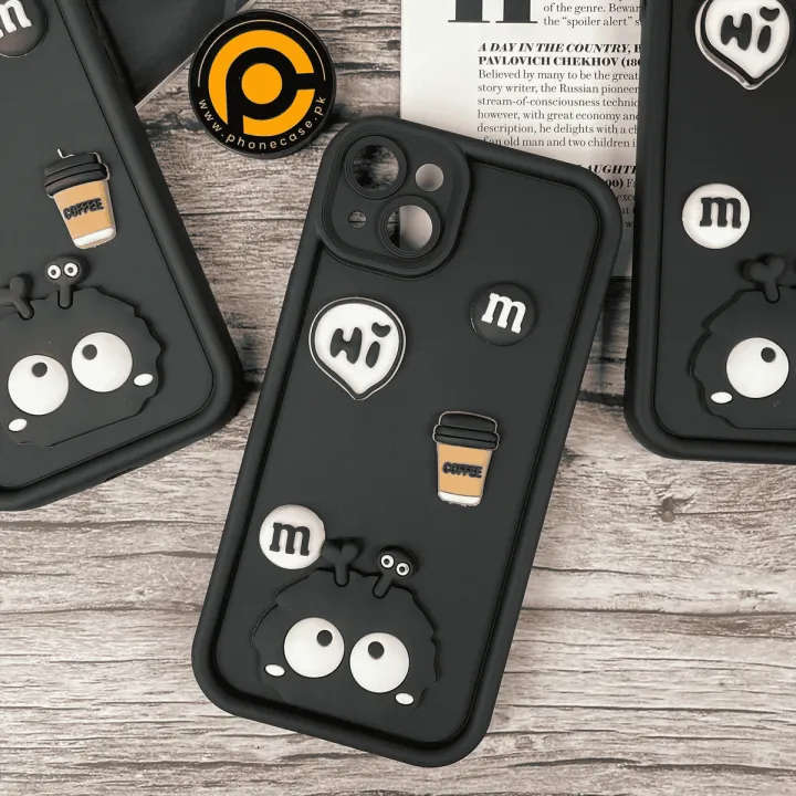 iPhone 15 Plus Cute 3D Briquette m&m icons Coffee mobile back cover ...