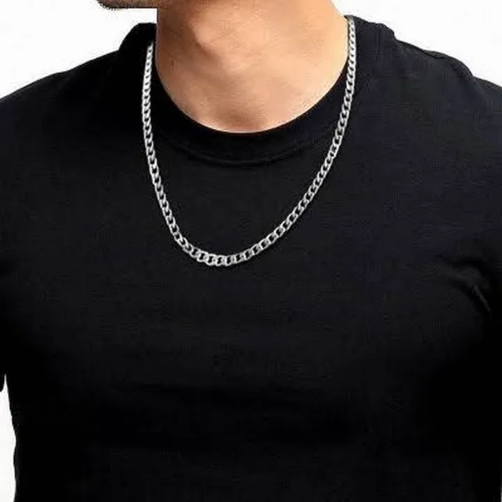 mens silver lock chain | Daraz.pk