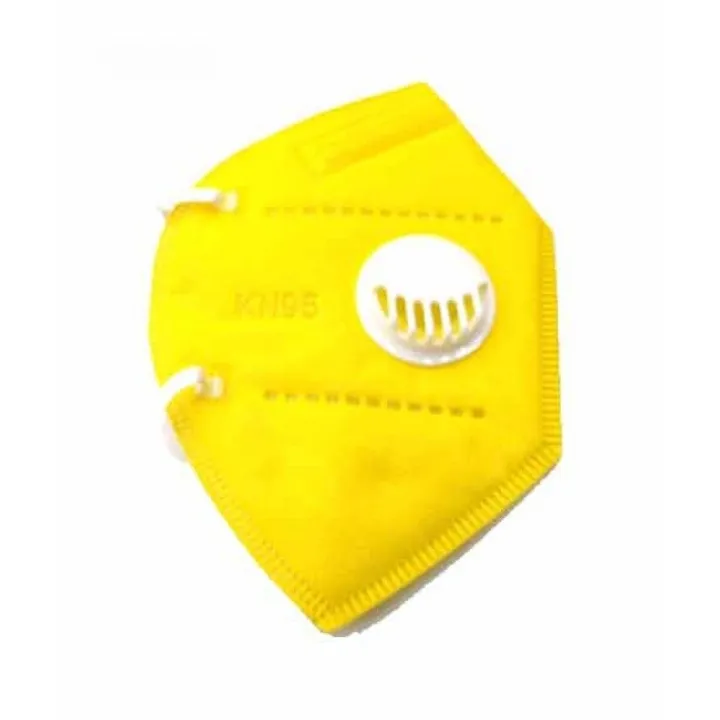 Yellow Face mask protective with respiratory 5 layer protection | Daraz.pk