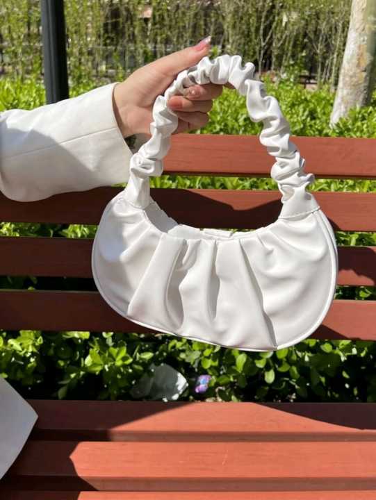 Fashion Pleated Cloud Handlebags for Women Bag Scrunchie Handbag ...