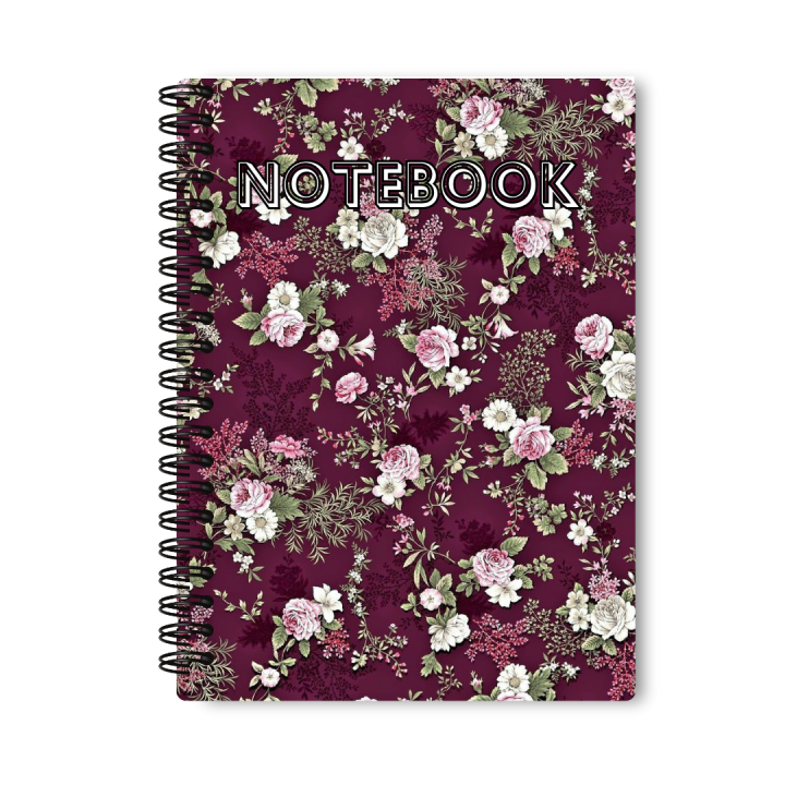 Mayfair Moments - Floral Pattern Spiral Notebook | A5 , A4 Sizes 200 pages | Self Motivation ...