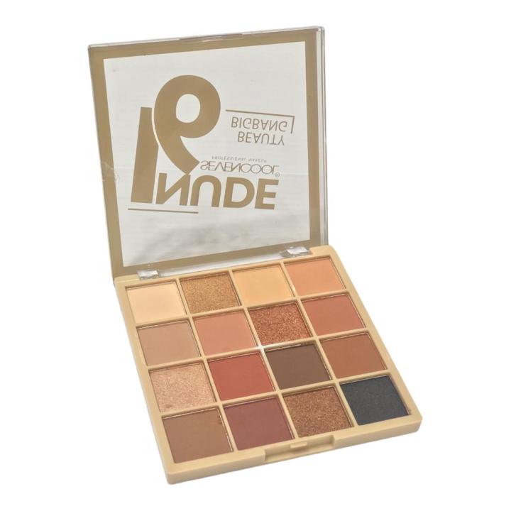 Seven Cool Nude 16 Colours Eyeshade Kit | Daraz.pk