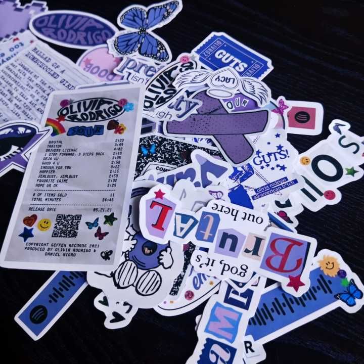 25 or 40 pcs Olivia Rodrigo inspired aesthetic stickers pack | pop ...
