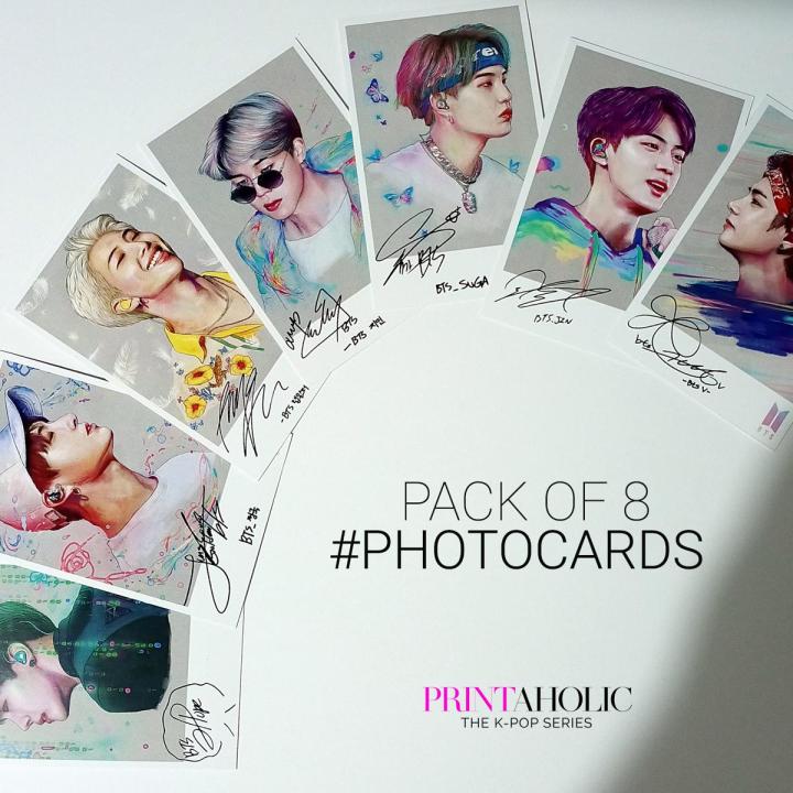Pack of 8 BTS Photo Cards Available, Photocards Fit in Mobile Cases, HD ...