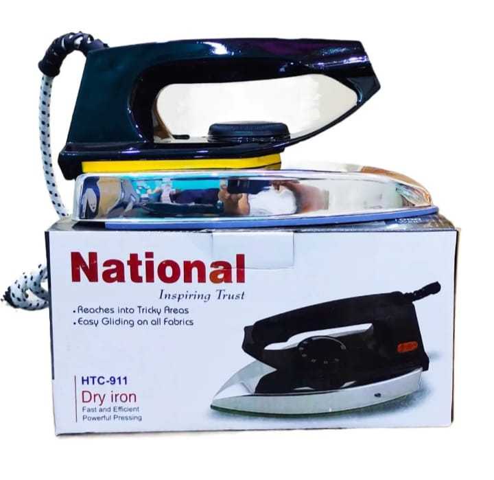 National Dry Iron Lightweight Iron-1000 Watts-2 Year Warranty | Daraz.pk
