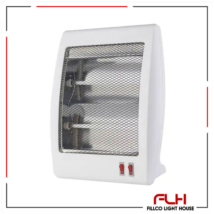 Two halogen heating rods and an electric room box heater with 400/800 ...