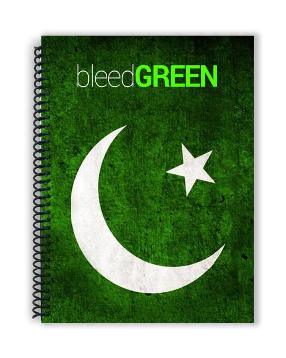 Notebook - A4 Size - Bleed Green - White | Daraz.pk