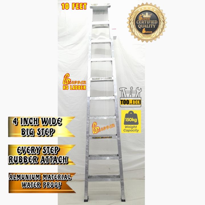 Folding Ladder 10 Ft Heavy Quality 10 Step | Daraz.pk