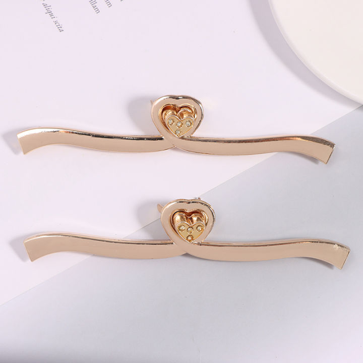 Metal Rotary Lock Bag Hardware Heart Shape DIY Woven Bag Twist Lock ...