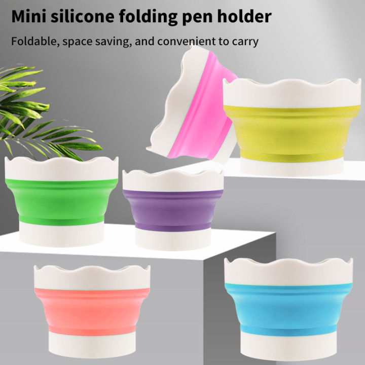 Silicone Folding Mini Bucket For Washing Painting Brush Watercolor ...