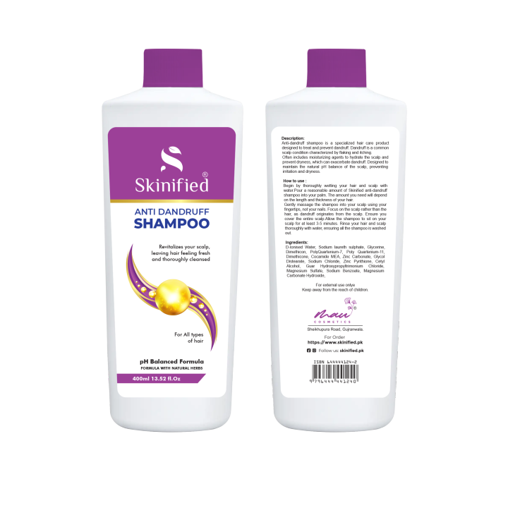 Skinified Anti Dandruff Shampoo 400ML - Dandruff control - Dandruff ...