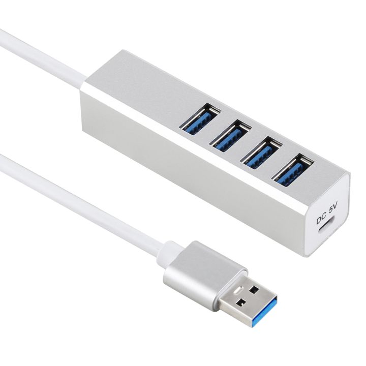 5Gbps Super Speed Self / Bus Power 4 Ports USB 3.0 HUB (Silver) | Daraz.pk