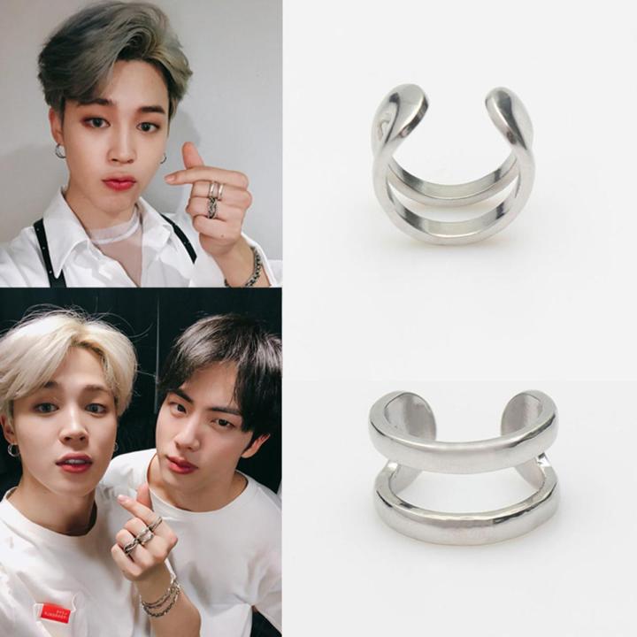 KPOP Ring JIMIN the Same Accessories Fashion Open Rings Jewelry Bangtan ...