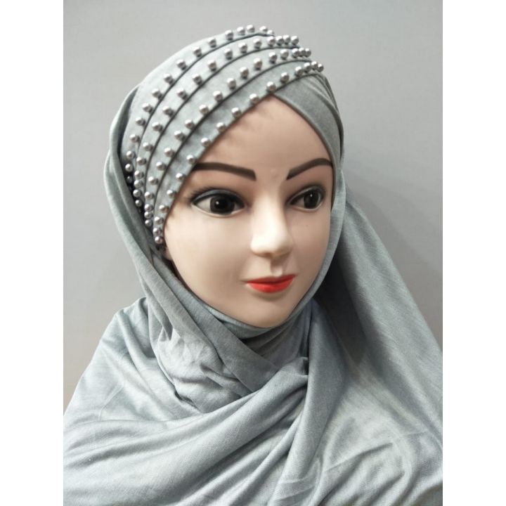 Cart & Mart Pearls Ready To Wear Hijab With Nakab | Daraz.pk