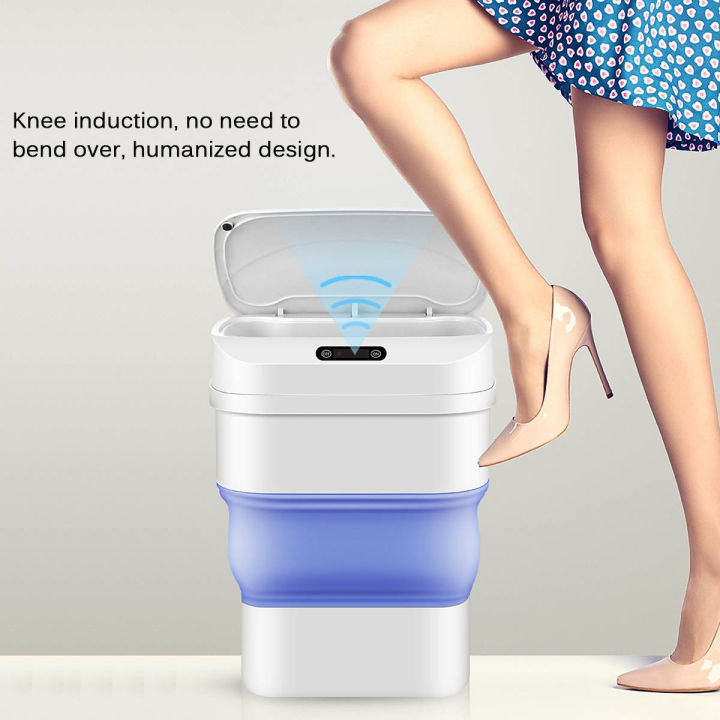 Smart Collapsible Sensor Trash Can with Infrared Induction, IPX5 ...