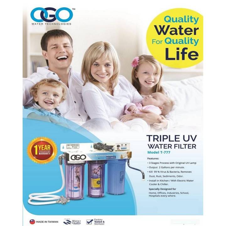 Triple Stages UV Water Filter Model T-777 OGO | Daraz.pk