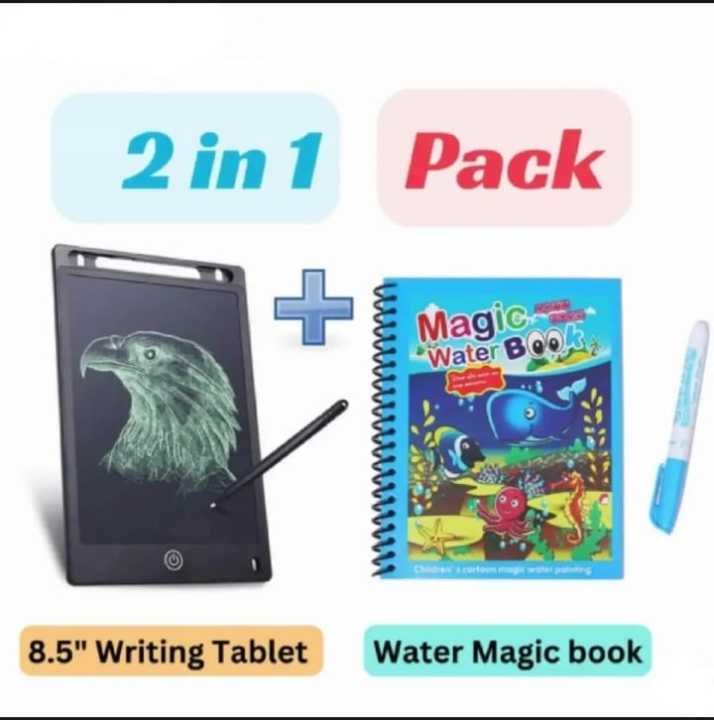 Magic Water Book and LCD Writing Tablet Multi Color Screen Set Best ...
