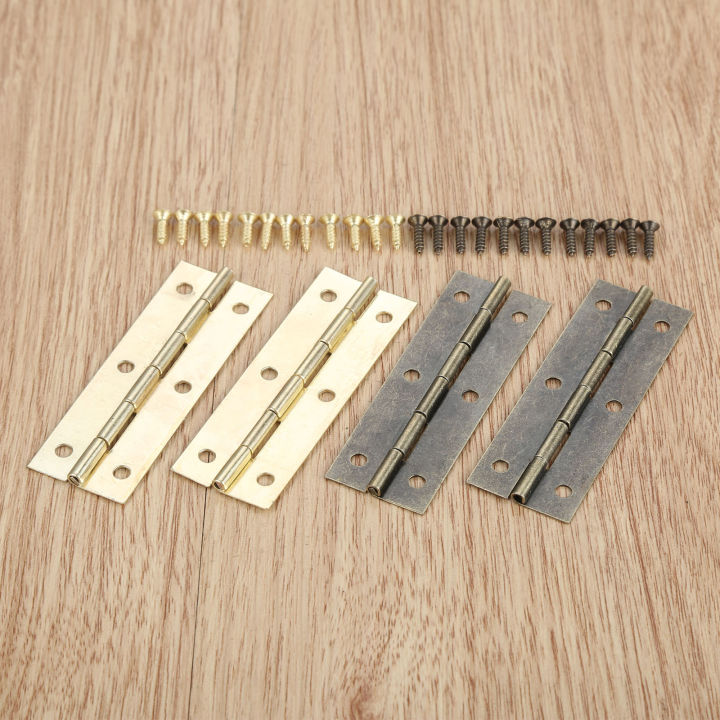 4pcs/set 60*20mm Flat Hinges W/screws Rectangle Antique Bronze Golden ...