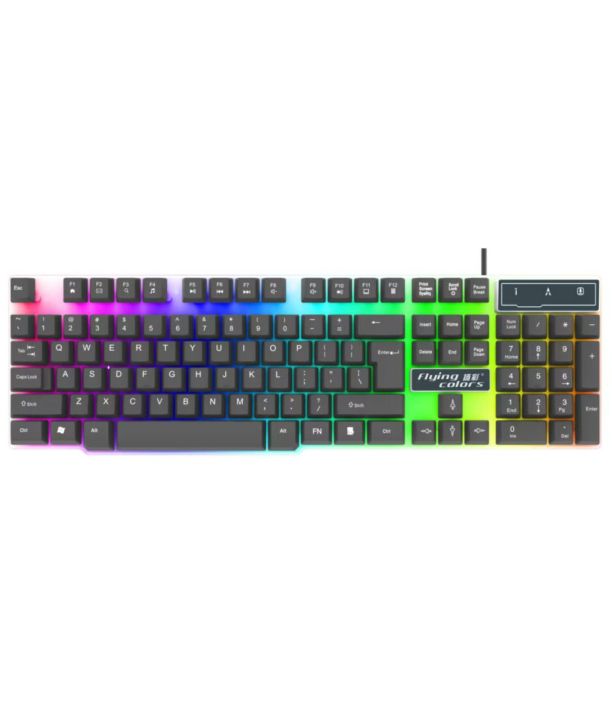 RGB Backlit Gaming Keyboard | Mechanical Feel | Wired USB | Full-Size ...