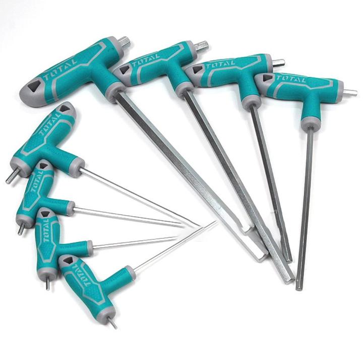 TOTAL - THHW8081 - T HANDLE HEX WRENCH SET - 8 PCS - CRV | Daraz.pk