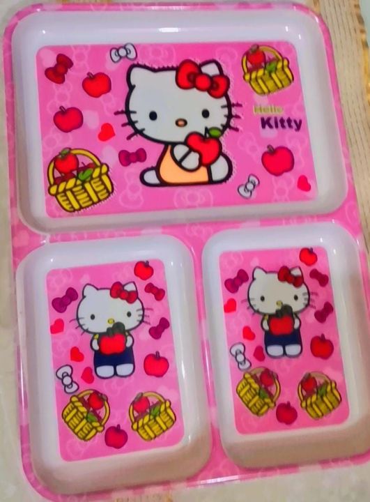 Hello Kitty 3 Compartment Plate for Kids and Girls - BPA-Free ...