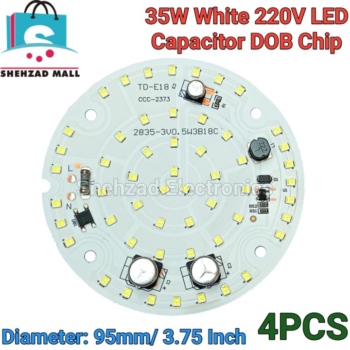 35W 220V LED Capacitor DOB Bulb Chip – Pack of 4 | High Brightness ...