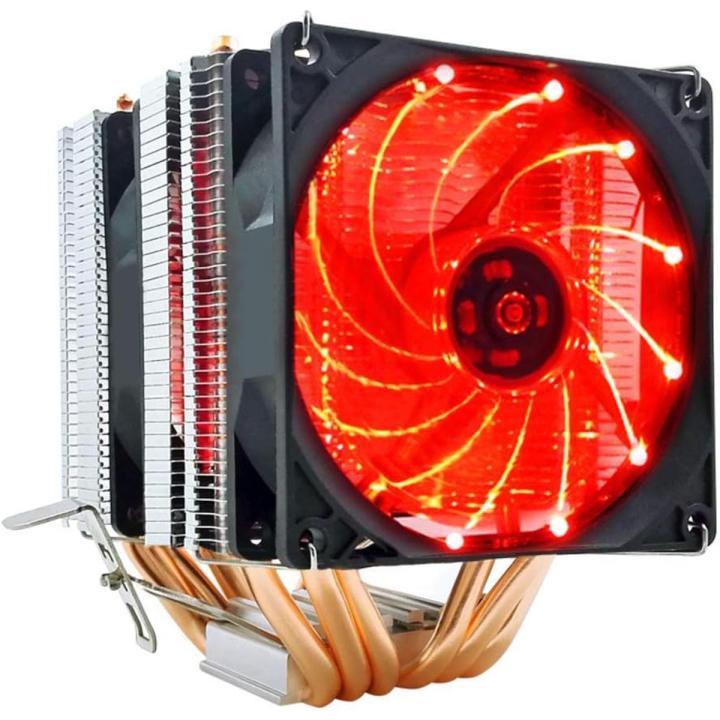 6 Heat Pipes CPU Cooler RGB 90mm PWM 4Pin PC Quiet for Intel LGA 775 ...