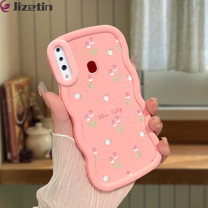Jizetin for Samsung A20S Back Cover Small Pink Flower Macaron Bright ...