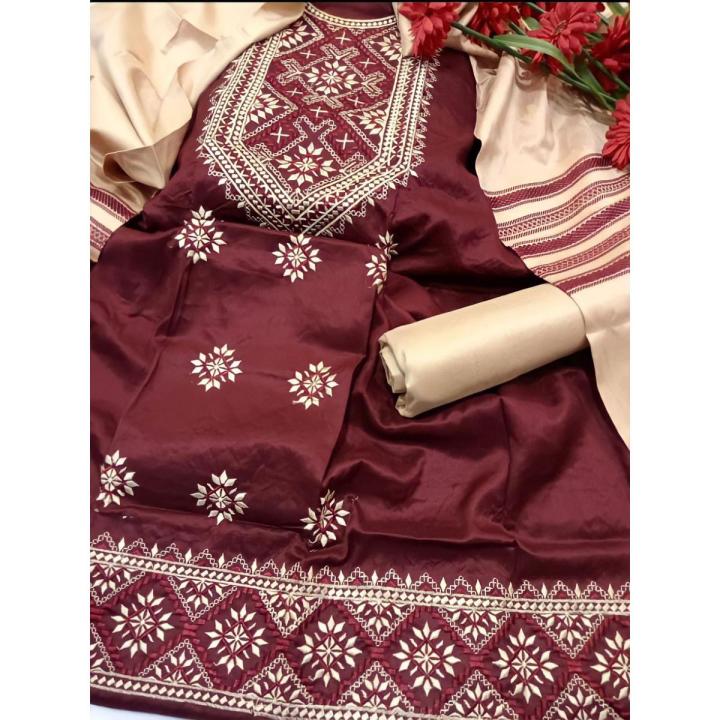 RMgadgets -Winter 3 Piece Suit for Women-Susi Detailed Embroidered ...