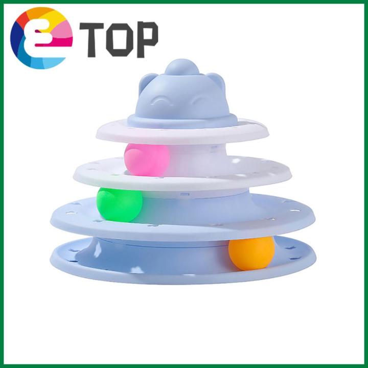 【ETOP】3/4 Levels Cat Toy Tower Training Amusement Plate Kitten Tower ...