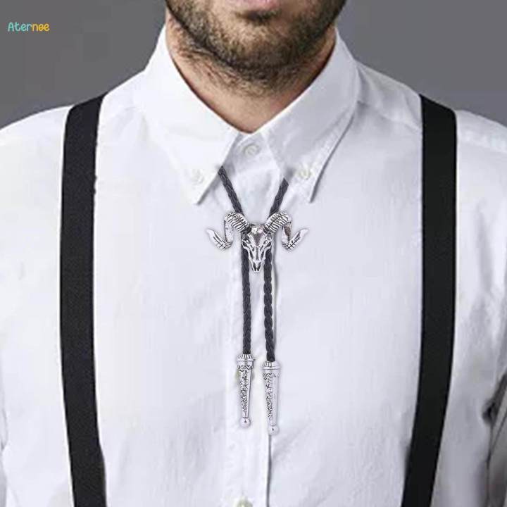 Goat Western Bolo Tie Cowboy Necktie Costume Men Women Silver | Daraz.pk