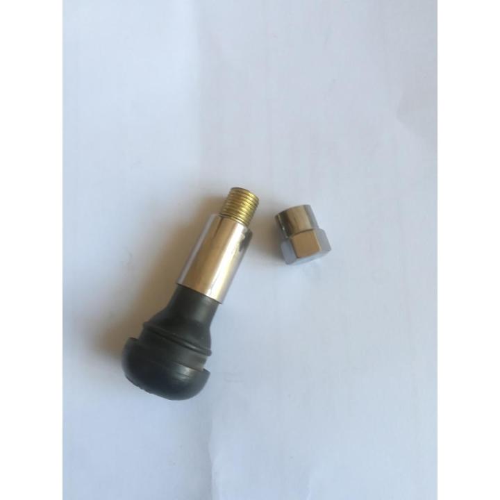 Pack of 5 - Chrome (Steel Covered) Tubeless Tyre valve nozzles - TR414 ...