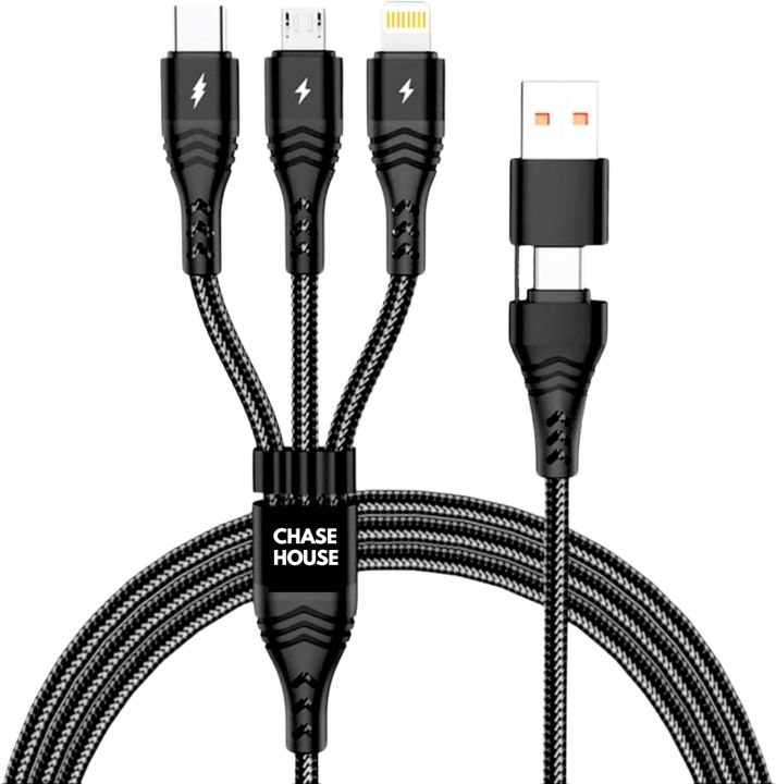 CHASE HOUSE 65W Multiport Fast Charging Cable 3.1A 3 in 1 - Type-C ...