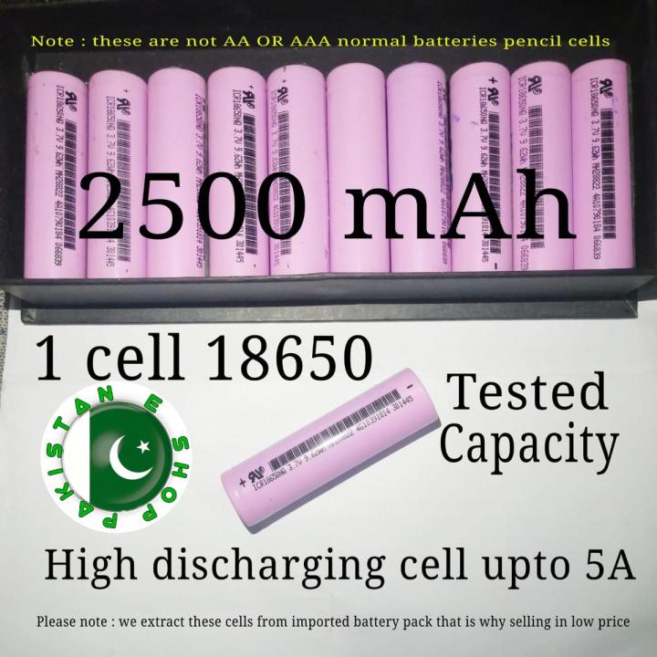 18650 2500mAh lithium ion cell 18650 battery cell recycled ICR 18650 ...