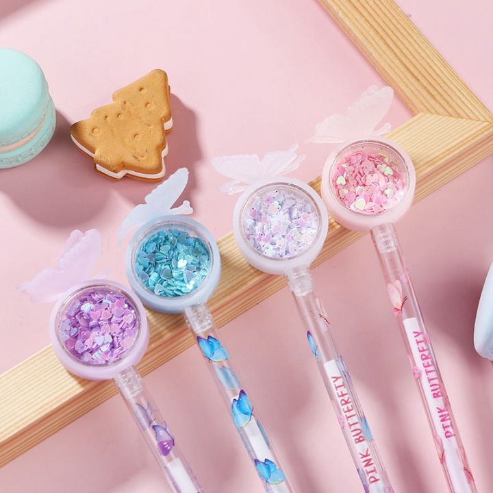 01 Pc Butterfly Ballpoint Gel Pen Fairy Stick Ballpoint Pen Bling ...