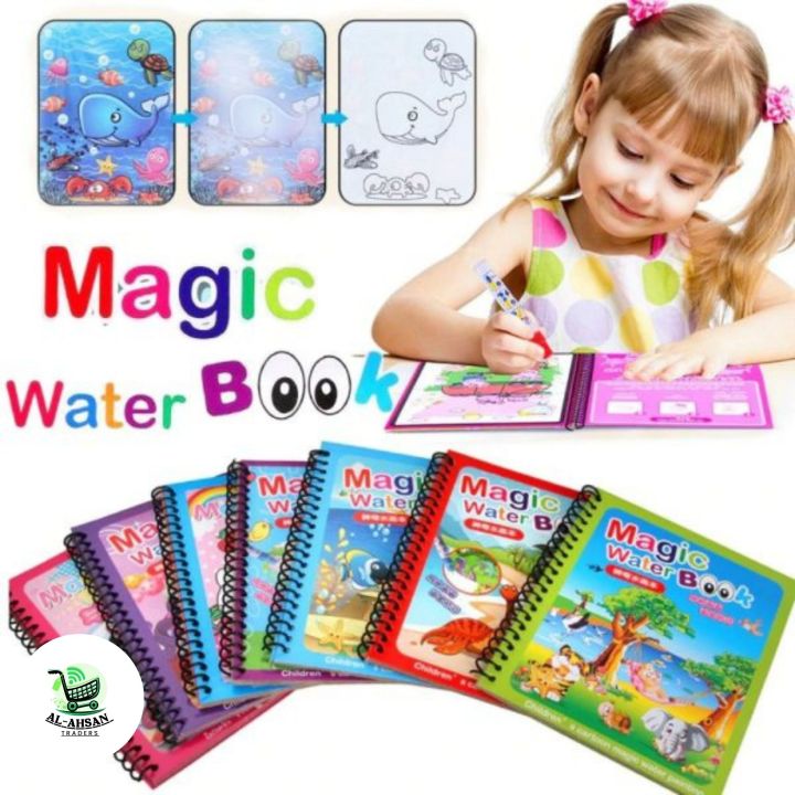 Magic Colouring Book with Water Pen for Kids, Mess-free, mess-free fun ...