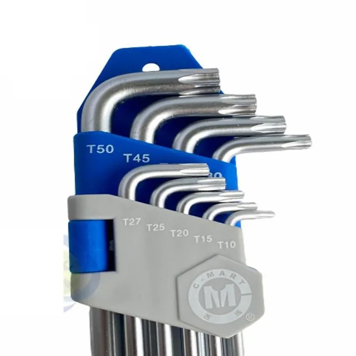 C-mart 9-Piece Torx Wrench Set – Extra Long Arm for Precision and Reach ...